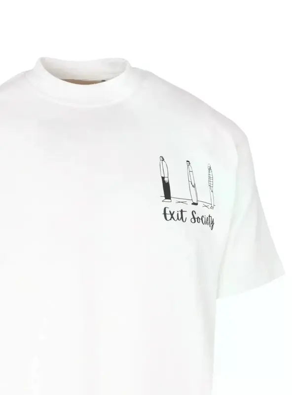 EXIT SOCIETY Graphic-print Cotton T-shirt