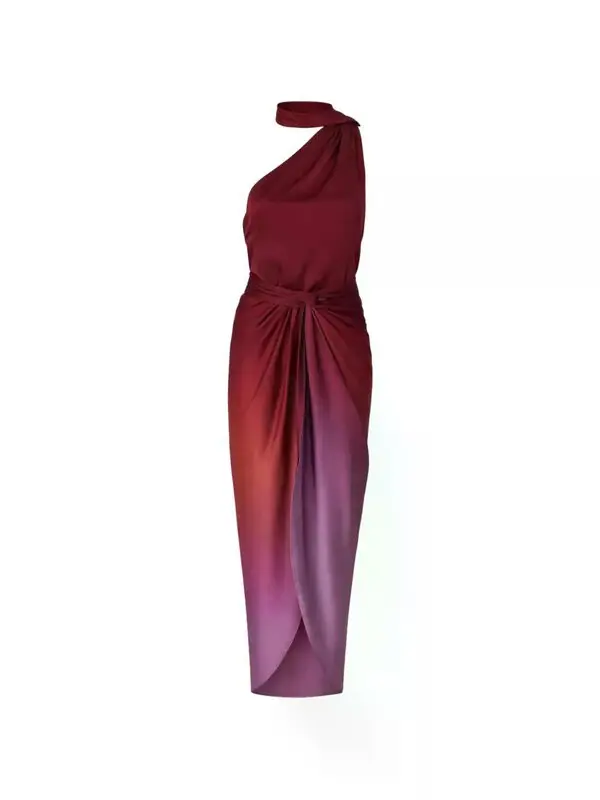 BAOBAB Lora One-shoulder Knot-detail Maxi Dress - Red