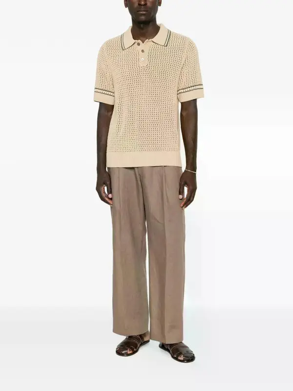 CHE Bennett Knitted Polo Shirt - Neutrals