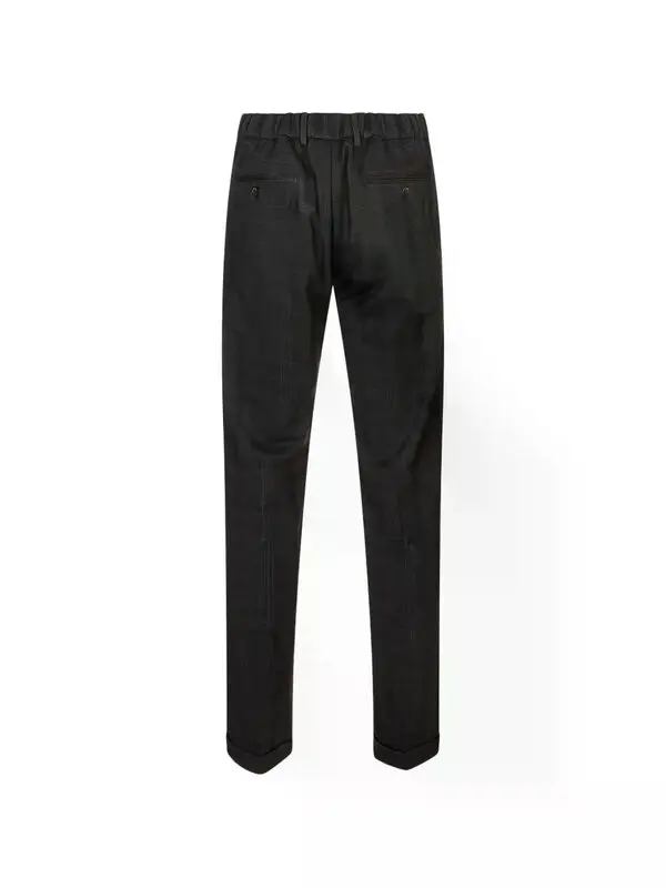 B SETTECENTO Check-pattern Turned-up Trousers