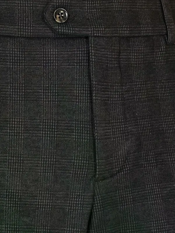 B SETTECENTO Check-pattern Turned-up Trousers