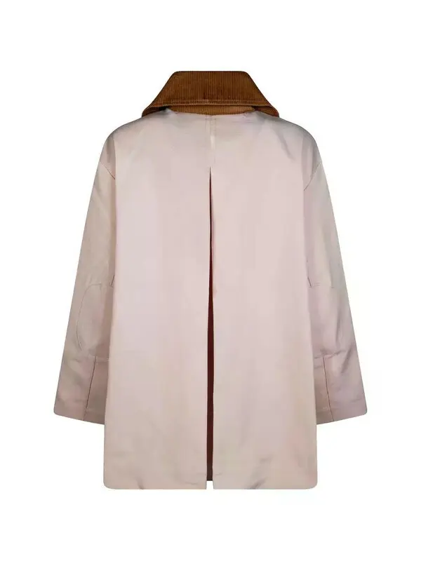 GANNI Corduroy-collar Twill Jacket