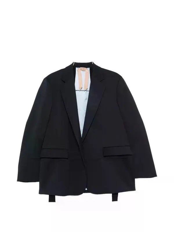 N°21 Notch-lapels Panelled Jacket - Black