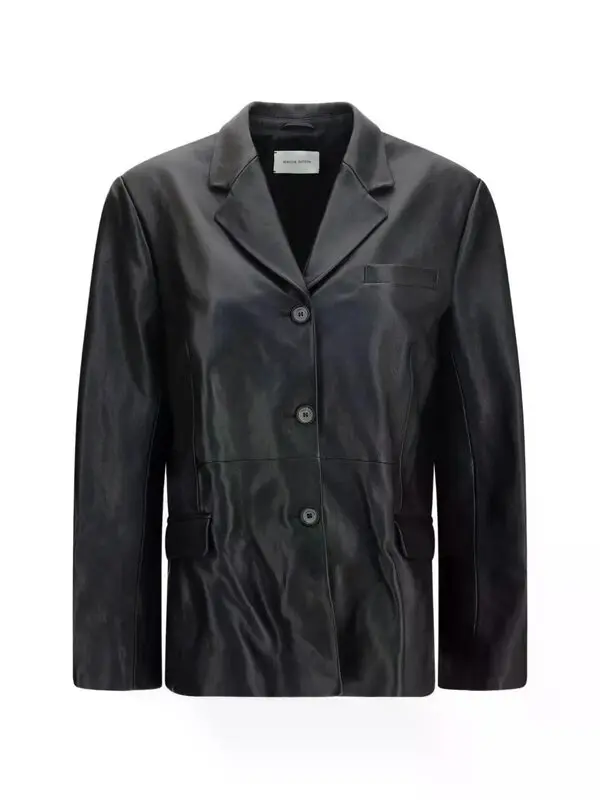 Magda Butrym Leather Single-breasted Blazer