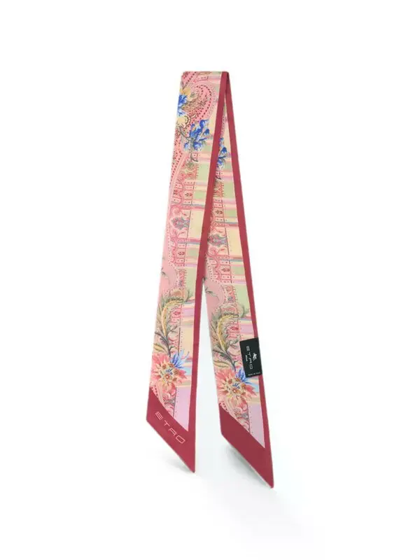 Etro Paisley-print Silk Scarf - Pink