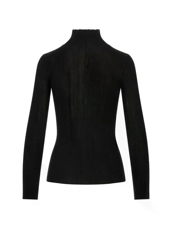 Agnona Ribbed Knit High-neck Sweater
