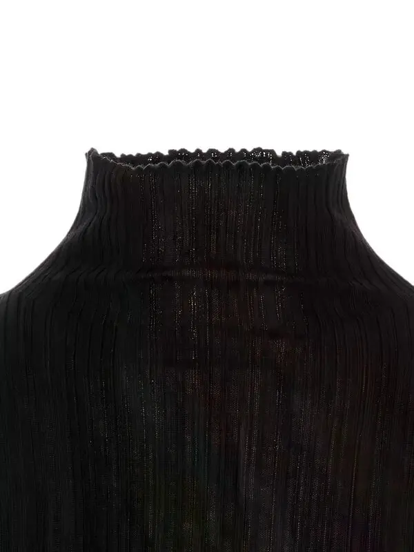 Agnona Ribbed Knit High-neck Sweater
