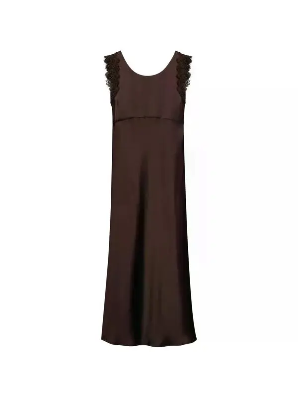 LUISA CERANO Lace-trim Maxi Dress