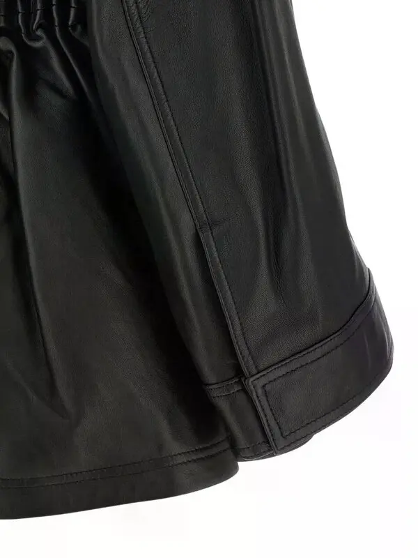 RÓHE Sculptural Waist Leather Jacket - Black