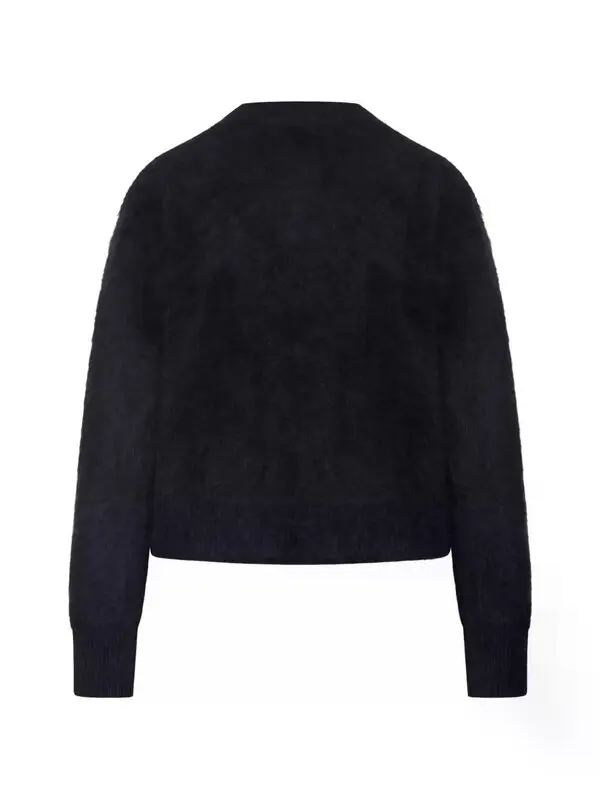 LISA YANG Azalea Brushed-finish Wool Cardigan - Black