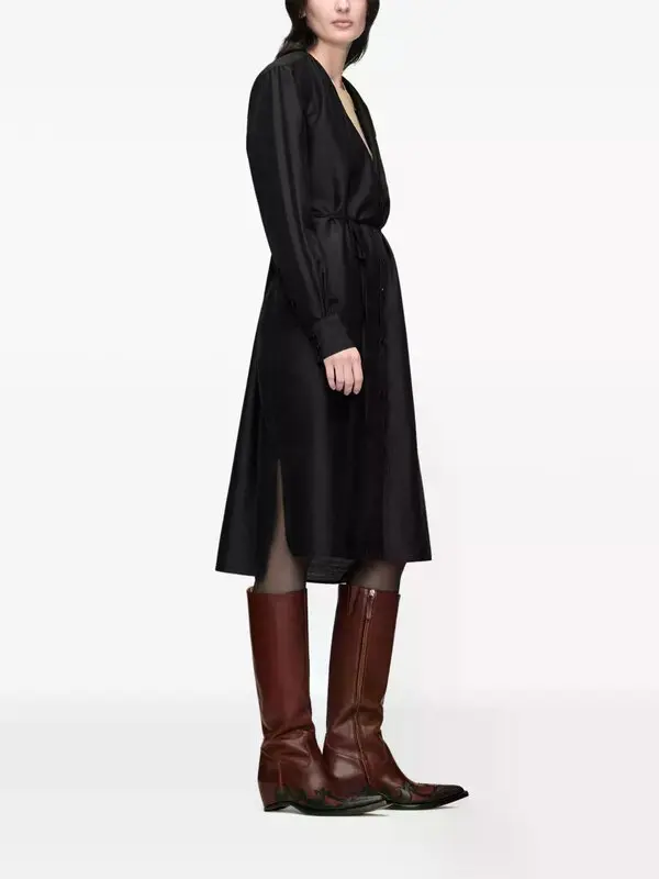 MAISON MARGIELA Fold-collar Midi Dress