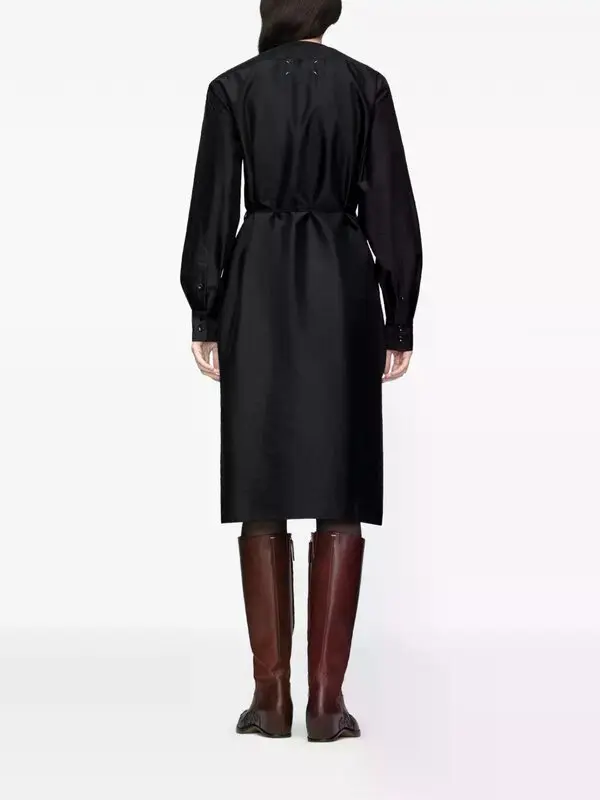 MAISON MARGIELA Fold-collar Midi Dress