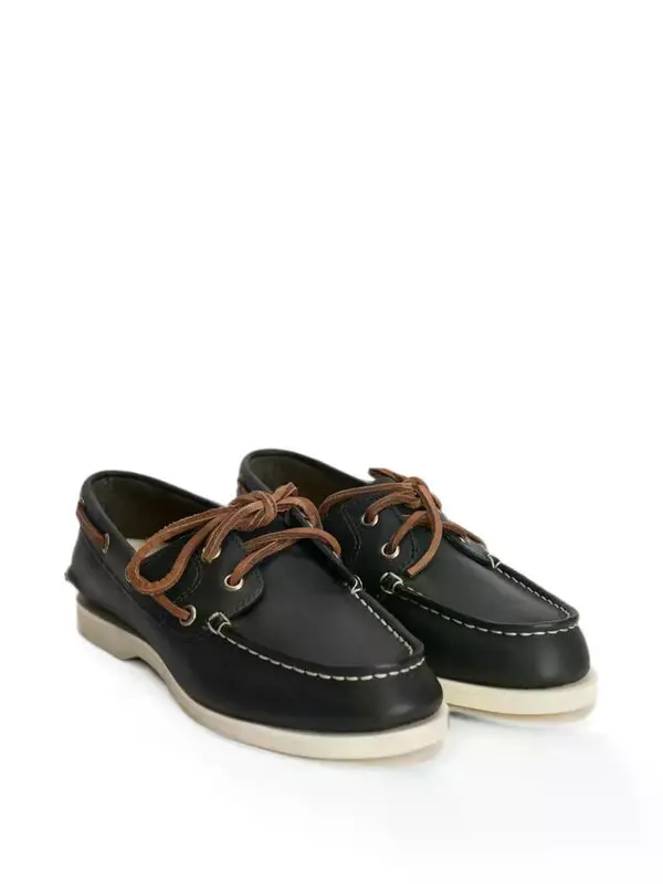 Timberland Contrast-stitch Lace-up Boat Shoes - Blue