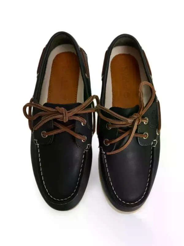 Timberland Contrast-stitch Lace-up Boat Shoes - Blue
