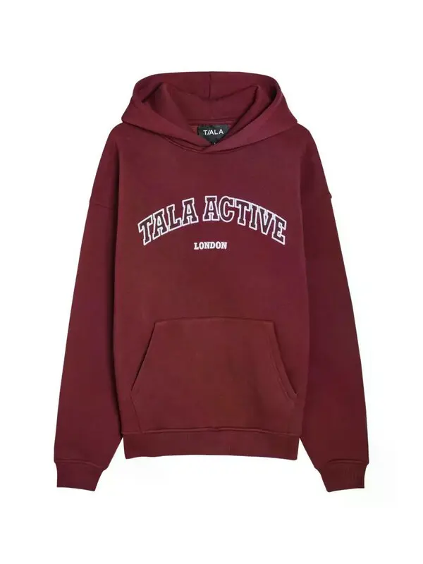 TALA Logo-print Pouch-pocket Hoodie - Red