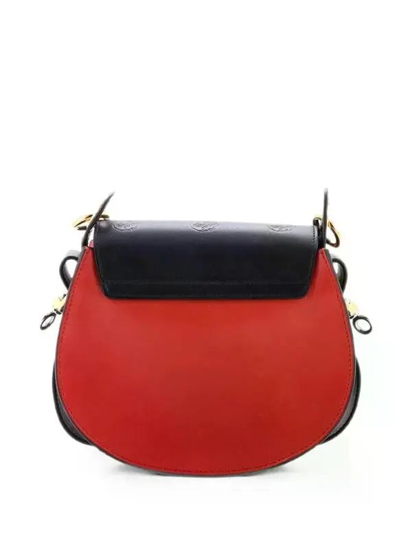 Chloé Tess Bag Embroidered Leather Small Crossbody Bag - Blue