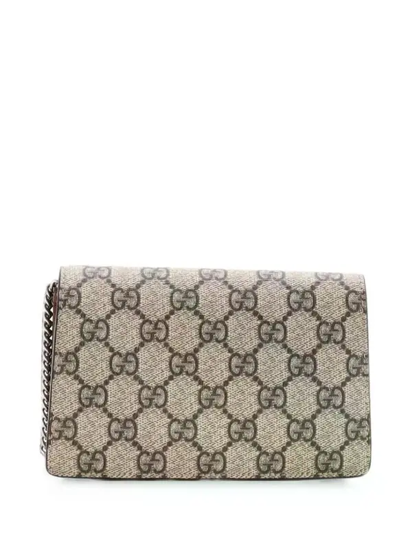 Gucci Dionysus Bag Gg Coated Canvas Super Mini Crossbody Bag - Brown