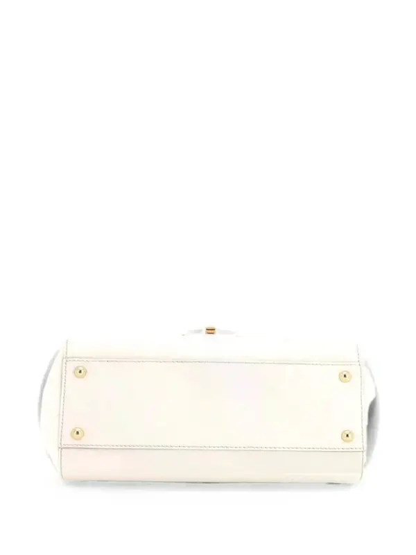 Dolce & Gabbana Miss Sicily Leather Satchel - White