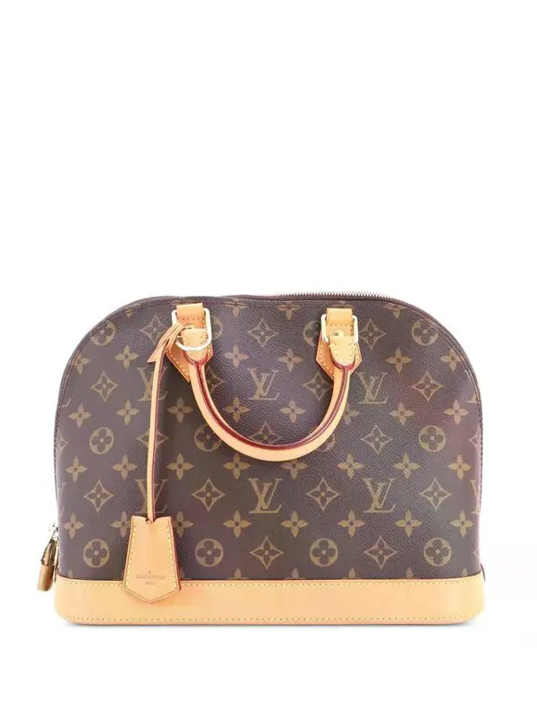 LOUIS VUITTON Alma Handbag Monogram Canvas Pm Satchel - Brown