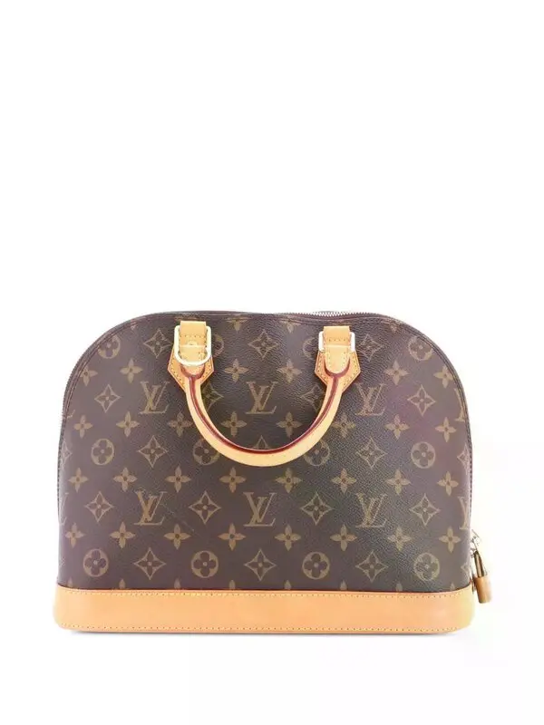 LOUIS VUITTON Alma Handbag Monogram Canvas Pm Satchel - Brown