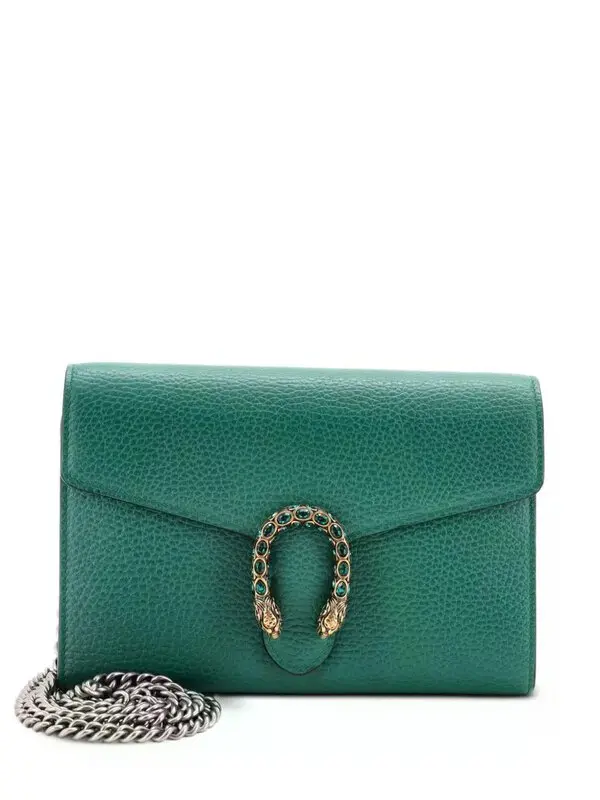 Gucci Dionysus Chain Wallet Small Crossbody Bag - Green