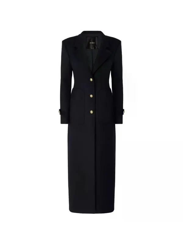 Pinko Long Wool-blend Coat - Blue