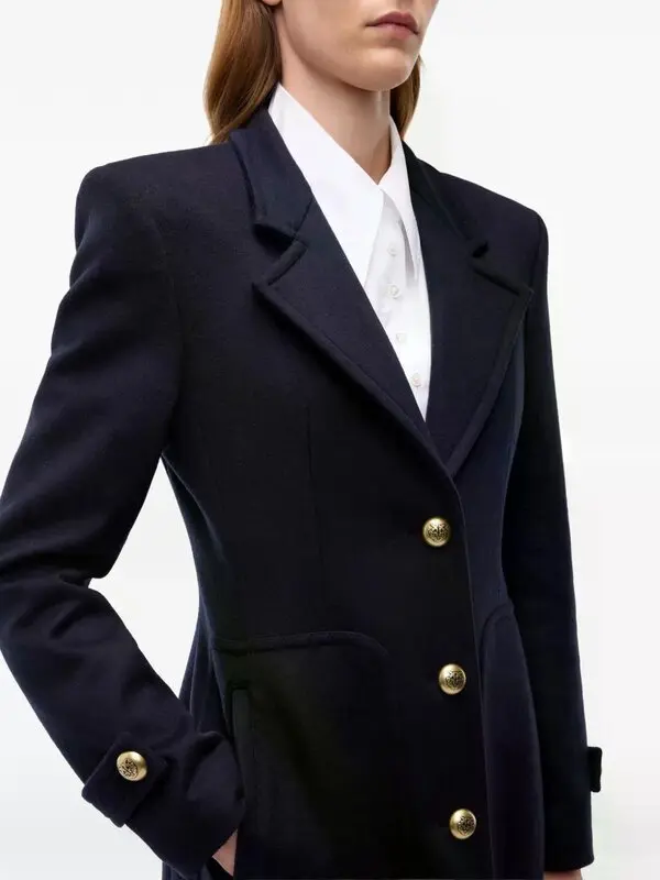 Pinko Long Wool-blend Coat - Blue