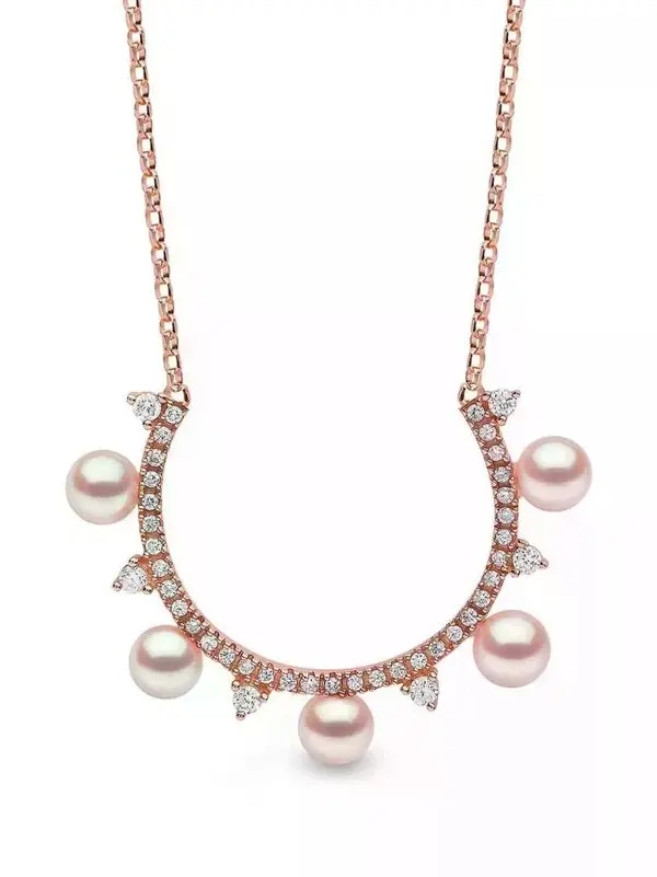 Yoko London Pearl And Diamond Necklace