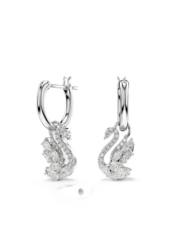 SWAROVSKI Swan-motif Drop Earrings