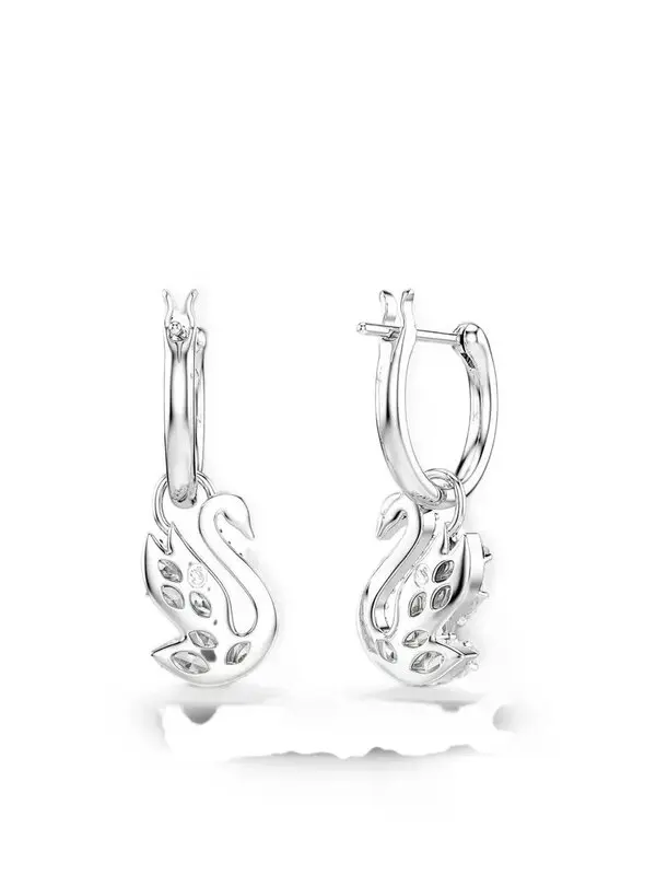 SWAROVSKI Swan-motif Drop Earrings