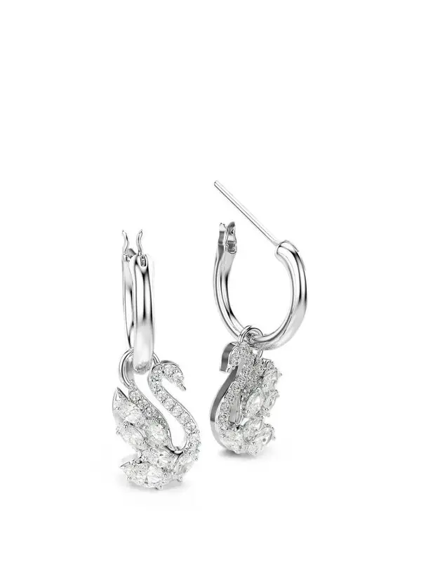 SWAROVSKI Swan-motif Drop Earrings