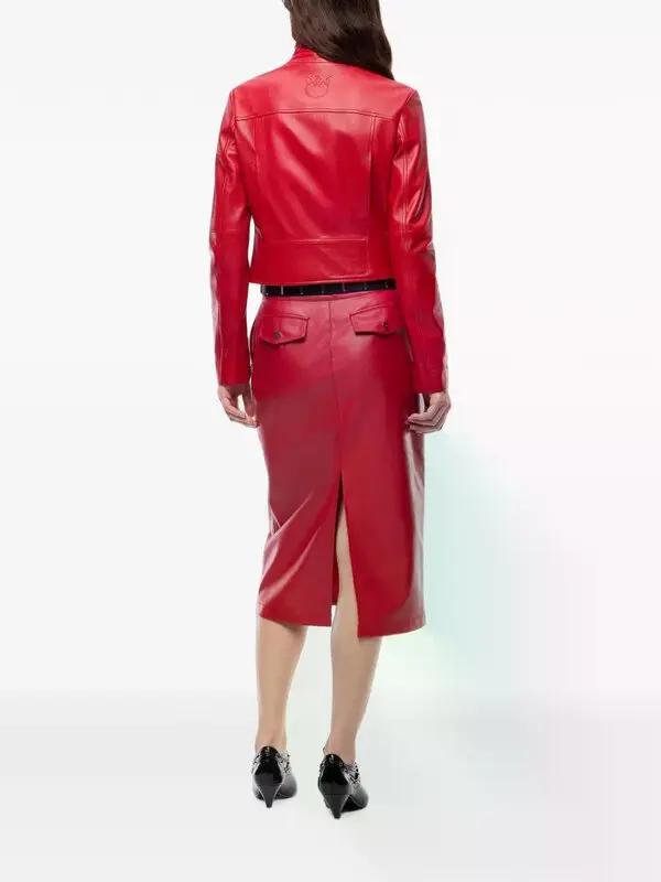 Pinko Leather Biker Jacket