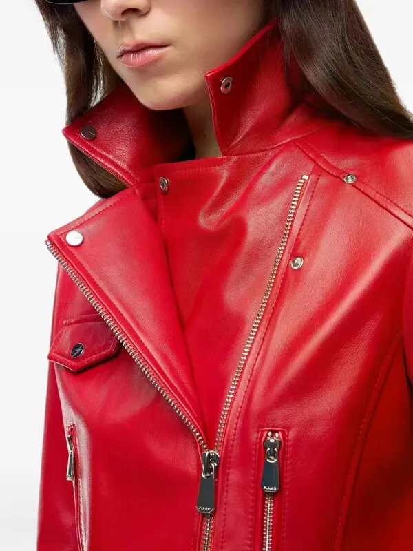 Pinko Leather Biker Jacket