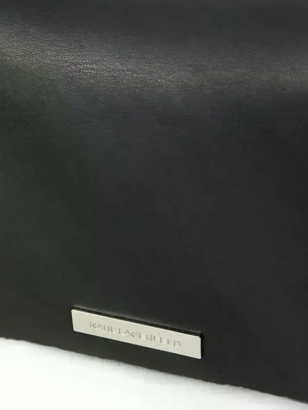 Karl Lagerfeld Grained-texture Logo-plaque Tote Bag