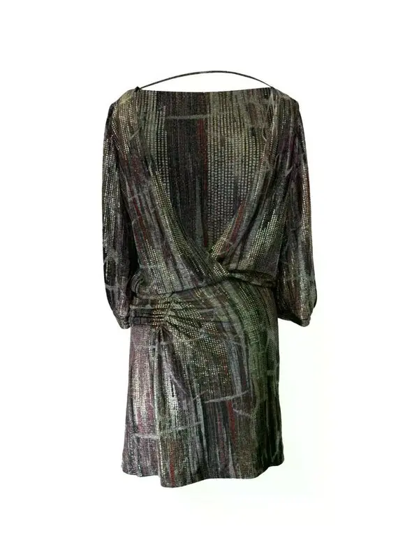 Ba&sh Salina Metallic Print Midi Dress