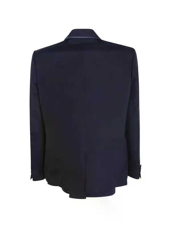 Sacai Layered Silk Blazer - Blue