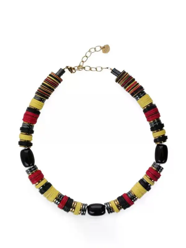 HIJAS DE PUKA Japiur African Beaded Necklace - Black