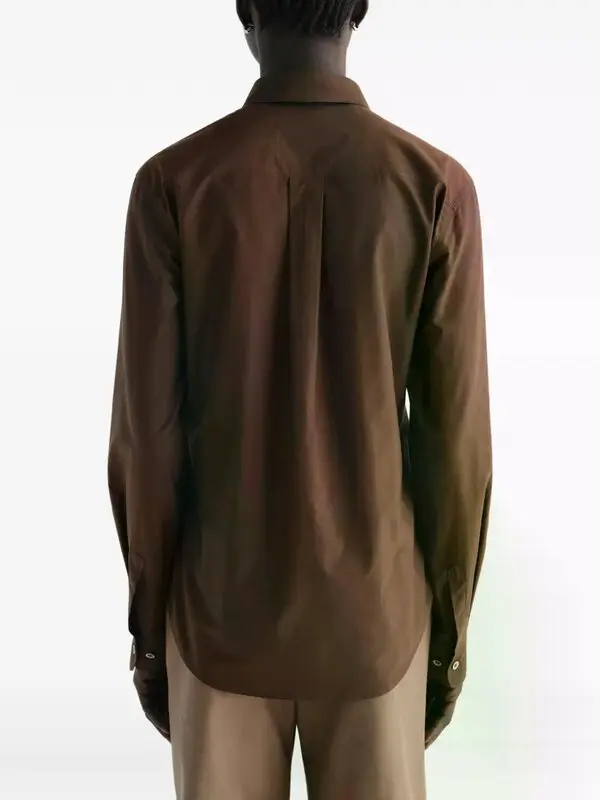 LEMAIRE Pointed Collar Shirt In Washed Cotton Silk