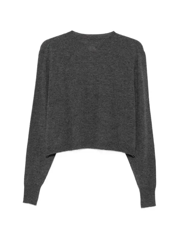 ALYSI Button-fastening Cropped Sweater