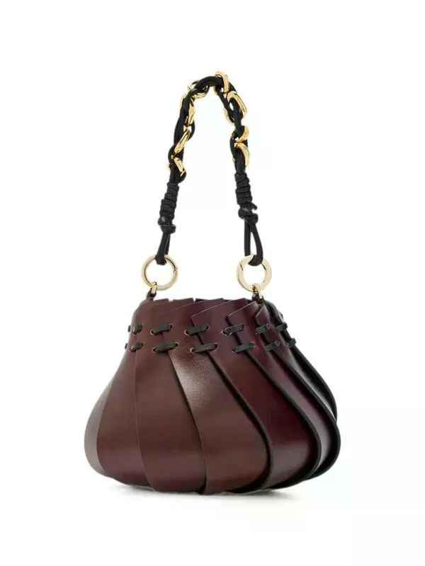 AMANU Whipstitch Pleated Mini Bag