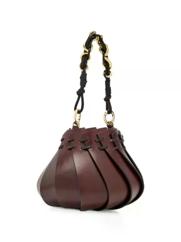 AMANU Whipstitch Pleated Mini Bag