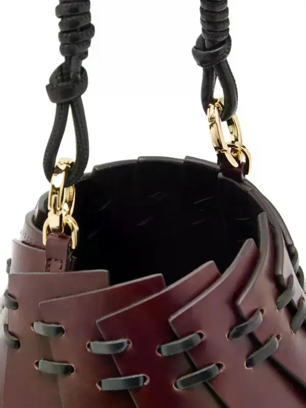 AMANU Whipstitch Pleated Mini Bag