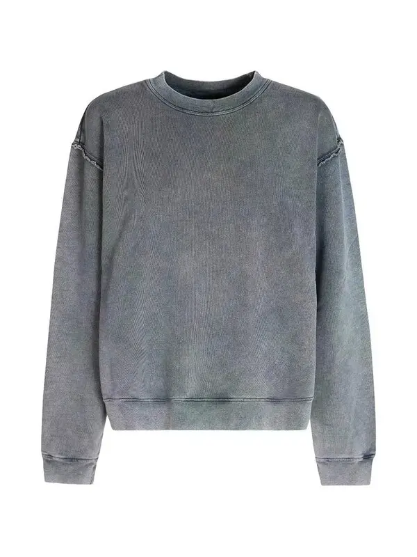 HAIKURE Faded Rear-slit Sweatshirt - Grey