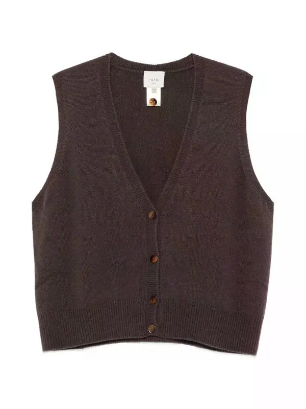 ALYSI Button-up V-neck Vest