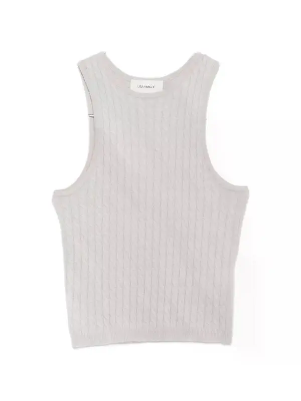LISA YANG Iora Cable-knit Tank Top - Grey