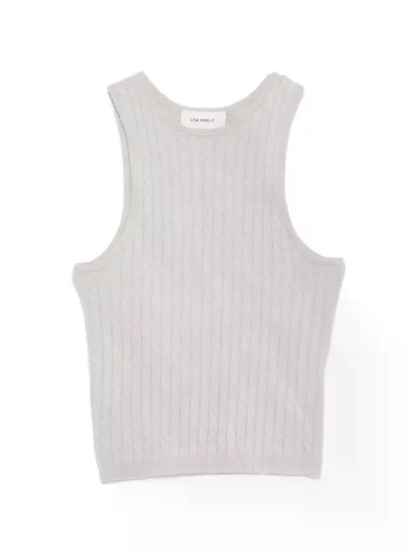 LISA YANG Iora Cable-knit Tank Top - Grey