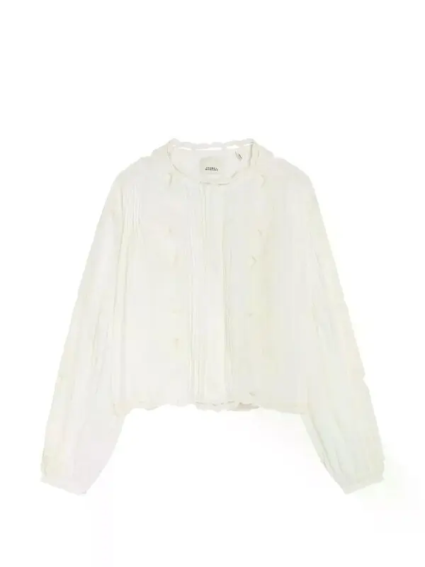 Isabel Marant Étoile Rubra Broderie-anglaise Pintuck-detail Shirt - White