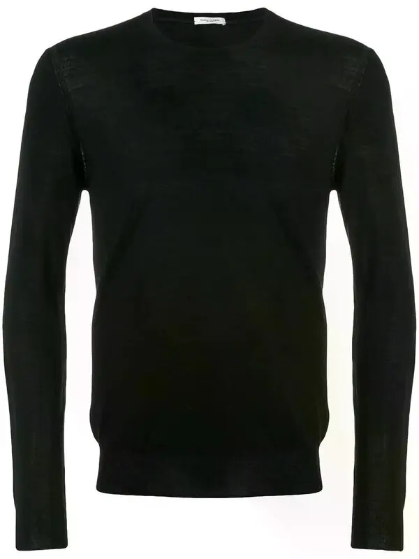 PAOLO PECORA Crew Neck Pullover - Black