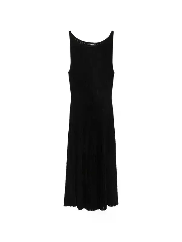 ANTONINO VALENTI Isabela Ribbed-knit Sleeveless Midi Dress - Black