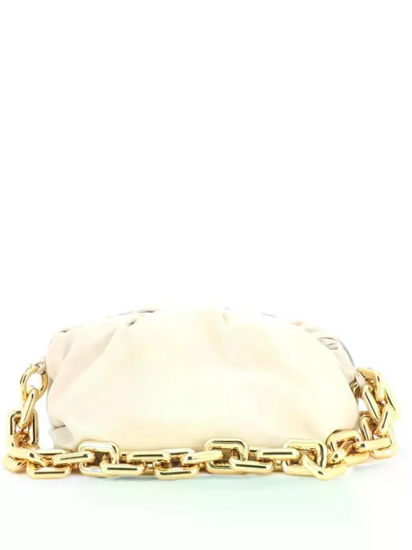 Bottega Veneta The Chain Pouch Leather Shoulder Bag - Neutrals